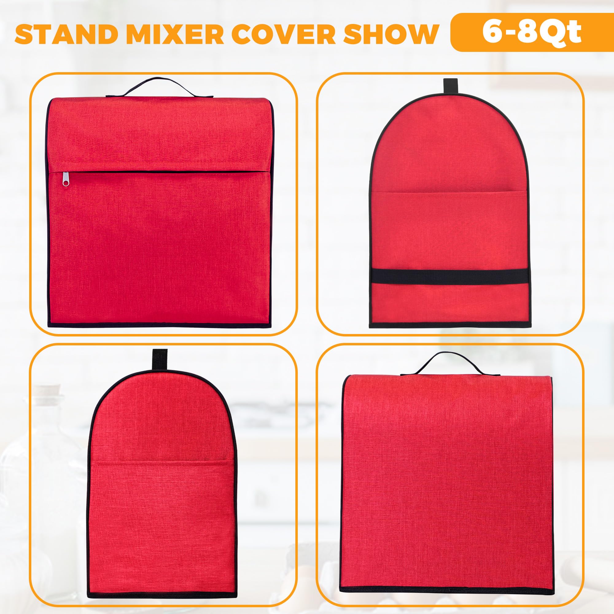 Stand Mixer Cover, Kitchen Aid Mixer Cover Compatible with 6 7 8 Qt Bowl-Lift Stand Mixer Kitchen Aid Mixer Assecories