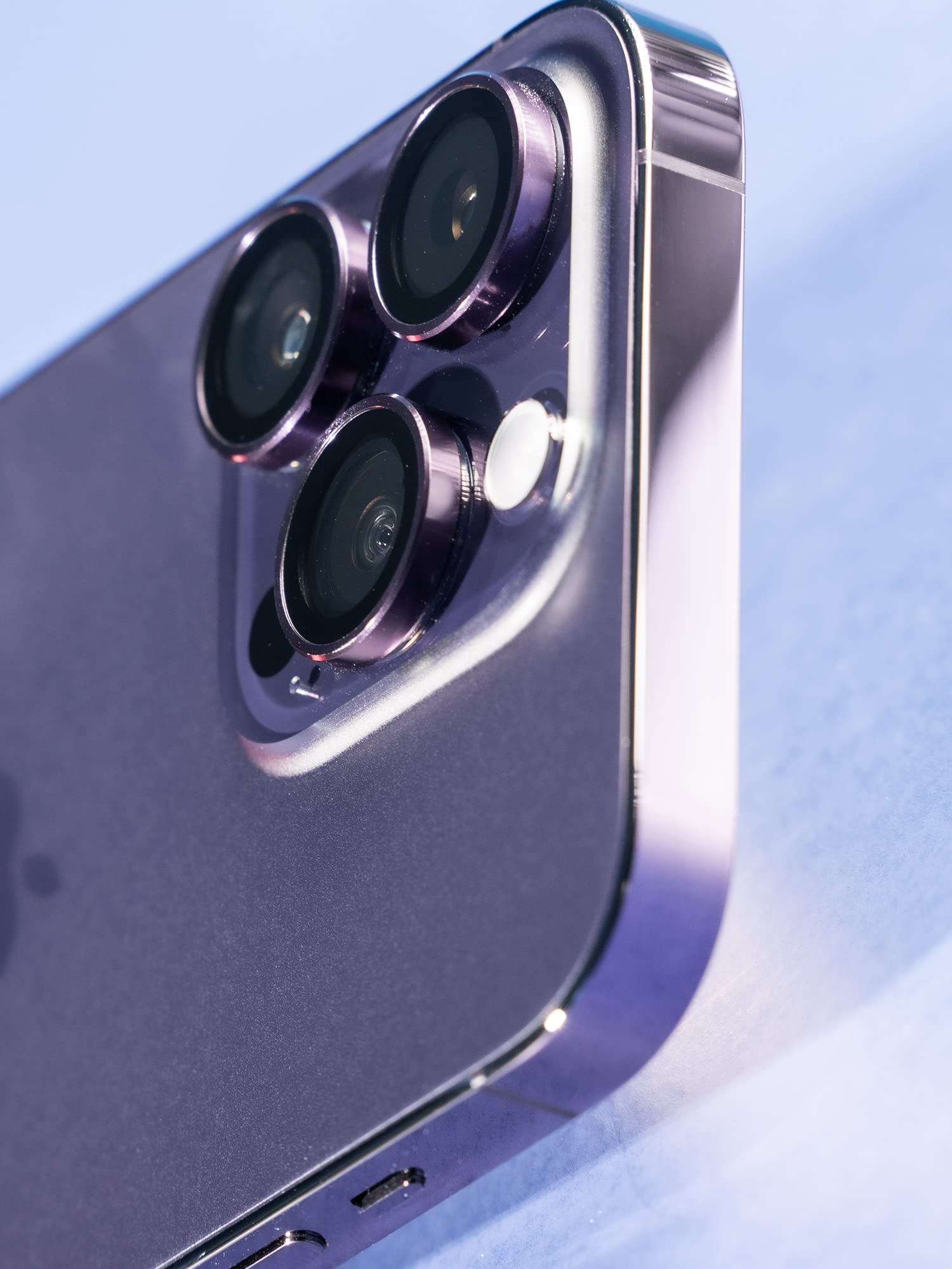 BodyGuardz Apex Camera Lens Protector Compatible with iPhone 14 Pro and iPhone 14 Pro Max, 9H Hardness Tempered Glass, Scratch Resistant, Easy Installation, Case Friendly - Purple