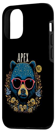 iPhone 13 Pro Apex NC Fun Bear Wearing Glasses Flowers Design Case