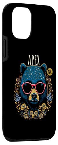 iPhone 13 Pro Apex NC Fun Bear Wearing Glasses Flowers Design Case