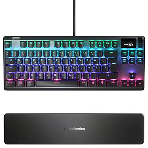 SteelSeries Apex Pro TKL Mechanical Gaming Keyboard, Adjustable Actuation Switches, OLED Smart Display, German QWERTZ Layout