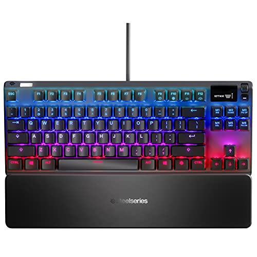 SteelSeries Apex Pro TKL Mechanical Gaming Keyboard, Adjustable Actuation Switches, OLED Smart Display, German QWERTZ Layout