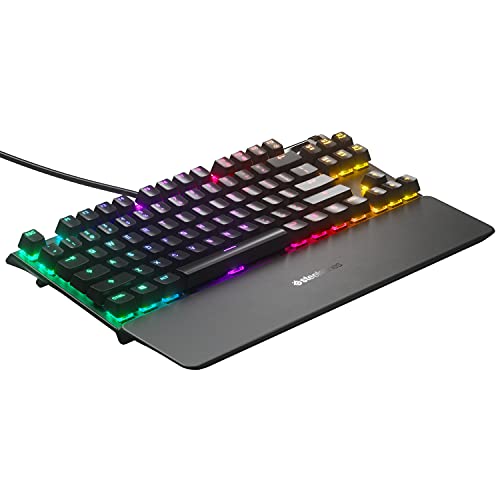 SteelSeries Apex Pro TKL Mechanical Gaming Keyboard, Adjustable Actuation Switches, OLED Smart Display, German QWERTZ Layout