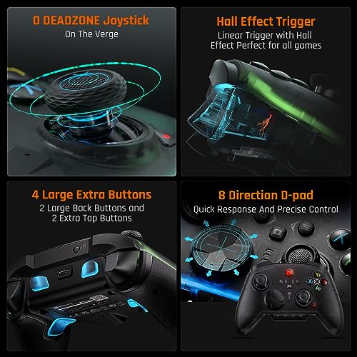 BIGBIG WON Wireless Switch Controllers for Nintendo Switch/PC Windows/Android/IOS, Bluetooth Wired PC Game Controller With 6-Axis Gyro/Vibration/Turbo/NFC/Wake-Up, Gaming Controller with Charging Dock