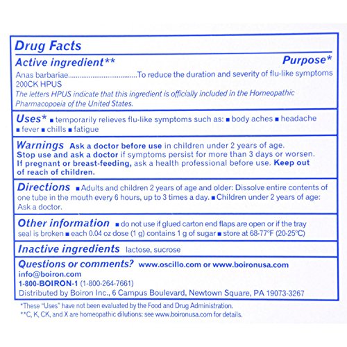 Boiron Oscillococcinum 30 Doses Beige, 1.2 Ounce