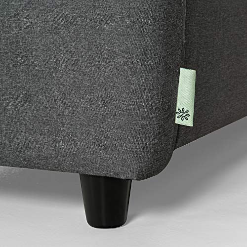 ZINUS Ricardo Loveseat Sofa / Tufted Cushions / Easy, Tool-Free Assembly, Dark Grey