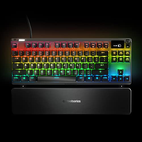 SteelSeries Apex Pro TKL Mechanical Gaming Keyboard, Adjustable Actuation Switches, OLED Smart Display, German QWERTZ Layout