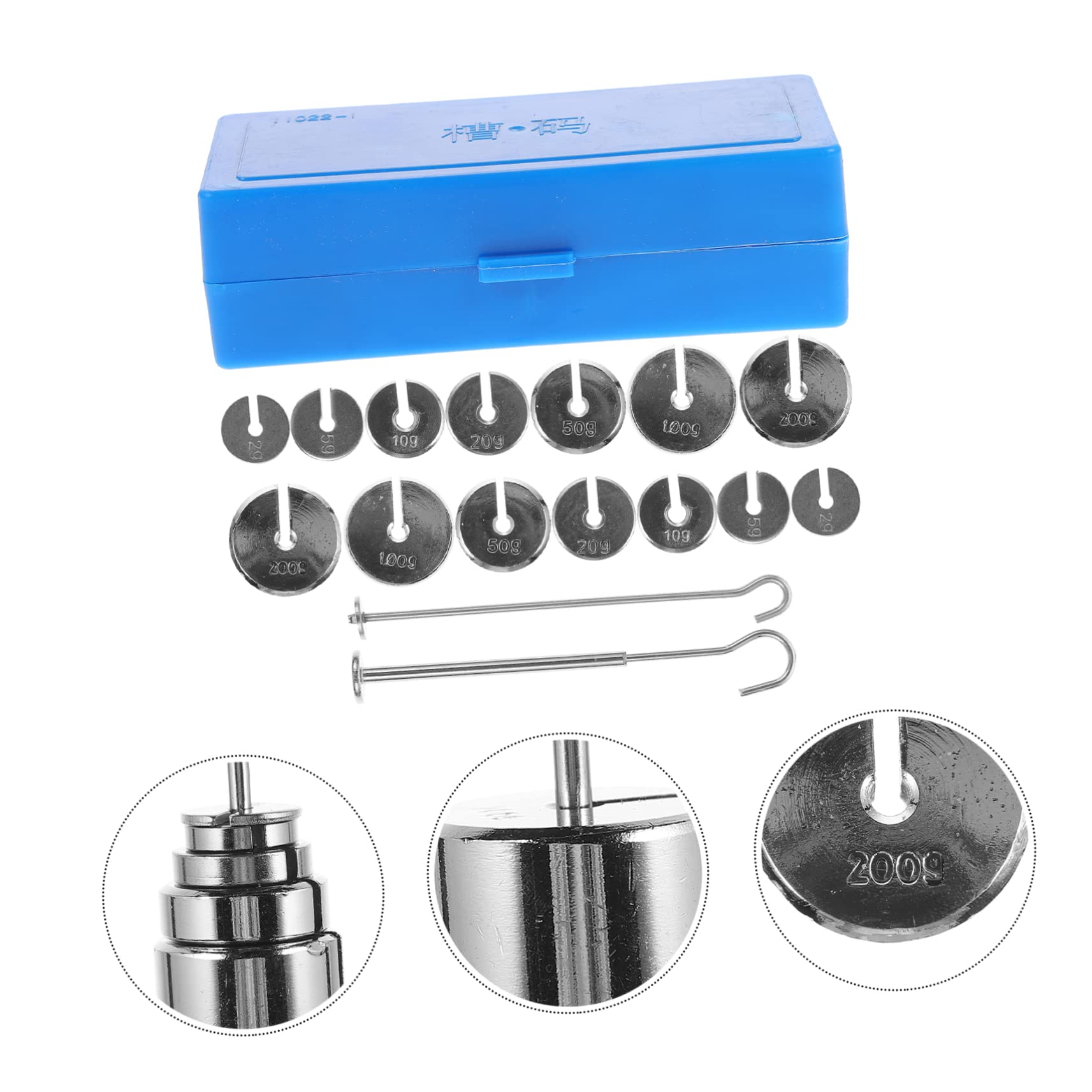 DOITOOL 1 Set Laboratory Slotted Mass Metal Slotted Weights Science Experiment Tools Hanger and Box