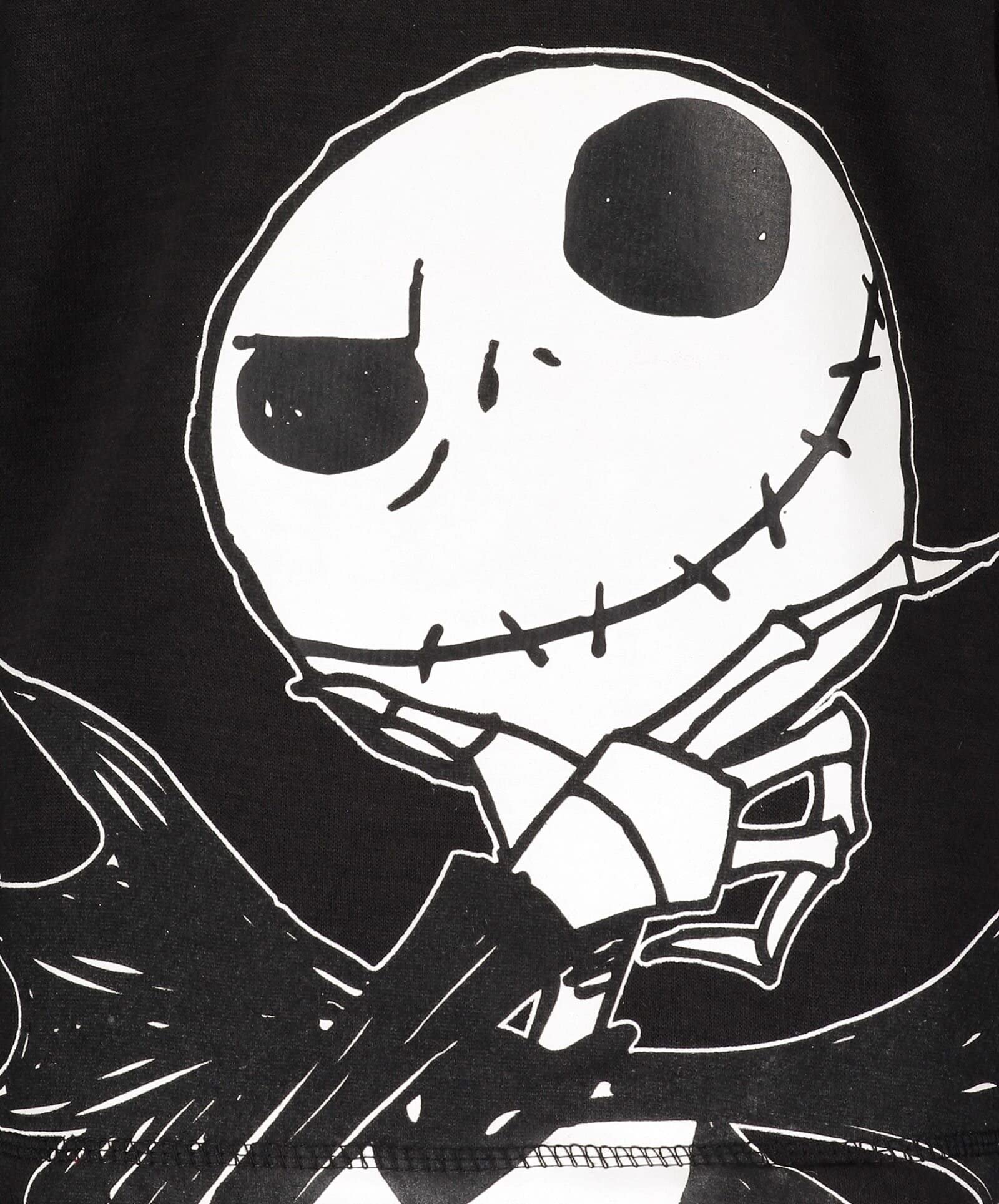 Disney Nightmare Before Christmas Jack Skellington Little Boys Fleece Half Zip Hoodie Black 6