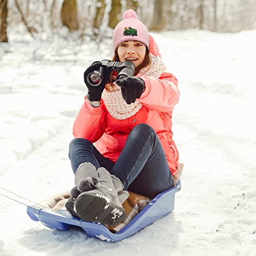 Speedy Pros Pom Pom Beanies for Women Riding Lawn Mower A Embroidery Skull Cap Lawnmowers Winter Hats for Men Acrylic 1 Size Red Design Only