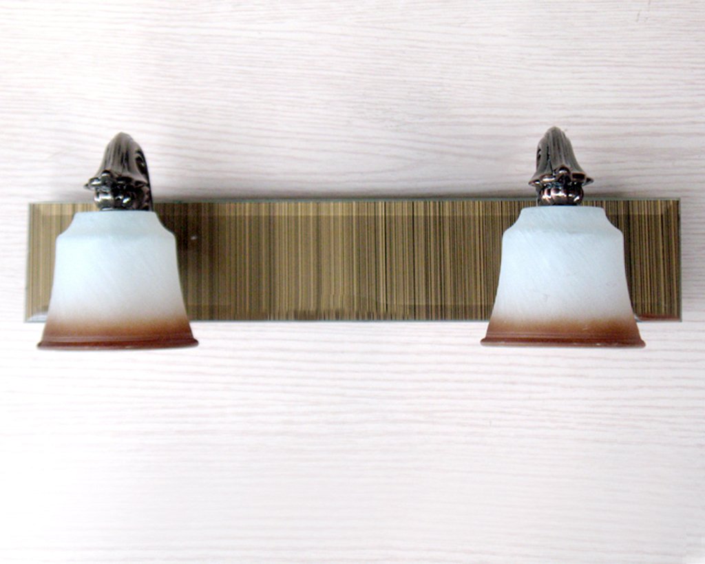 Lanterne Wall Sconces Metal Retro Simple Bedroom Bathroom with Glass Wall Lamp