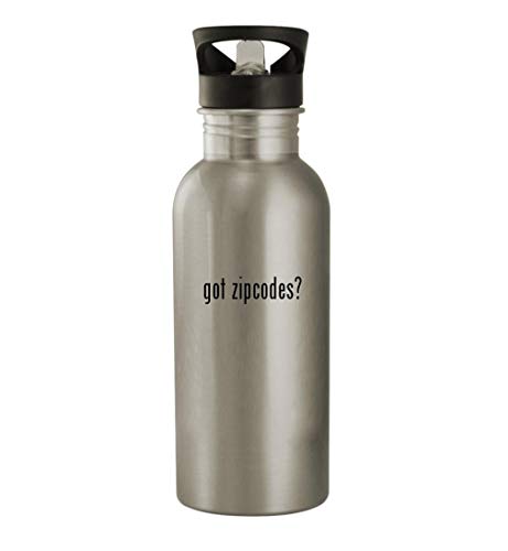 Knick Knack Gifts got zipcodes? - 20oz Stainless Steel Water Bottle, Silver