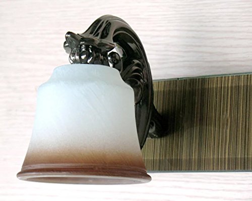 Lanterne Wall Sconces Metal Retro Simple Bedroom Bathroom with Glass Wall Lamp