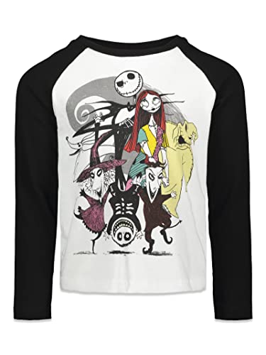 Disney Nightmare Before Christmas Sally Oogie Boogie Toddler Girls 2 Pack Long Sleeve T-Shirts Black/Grey 4T