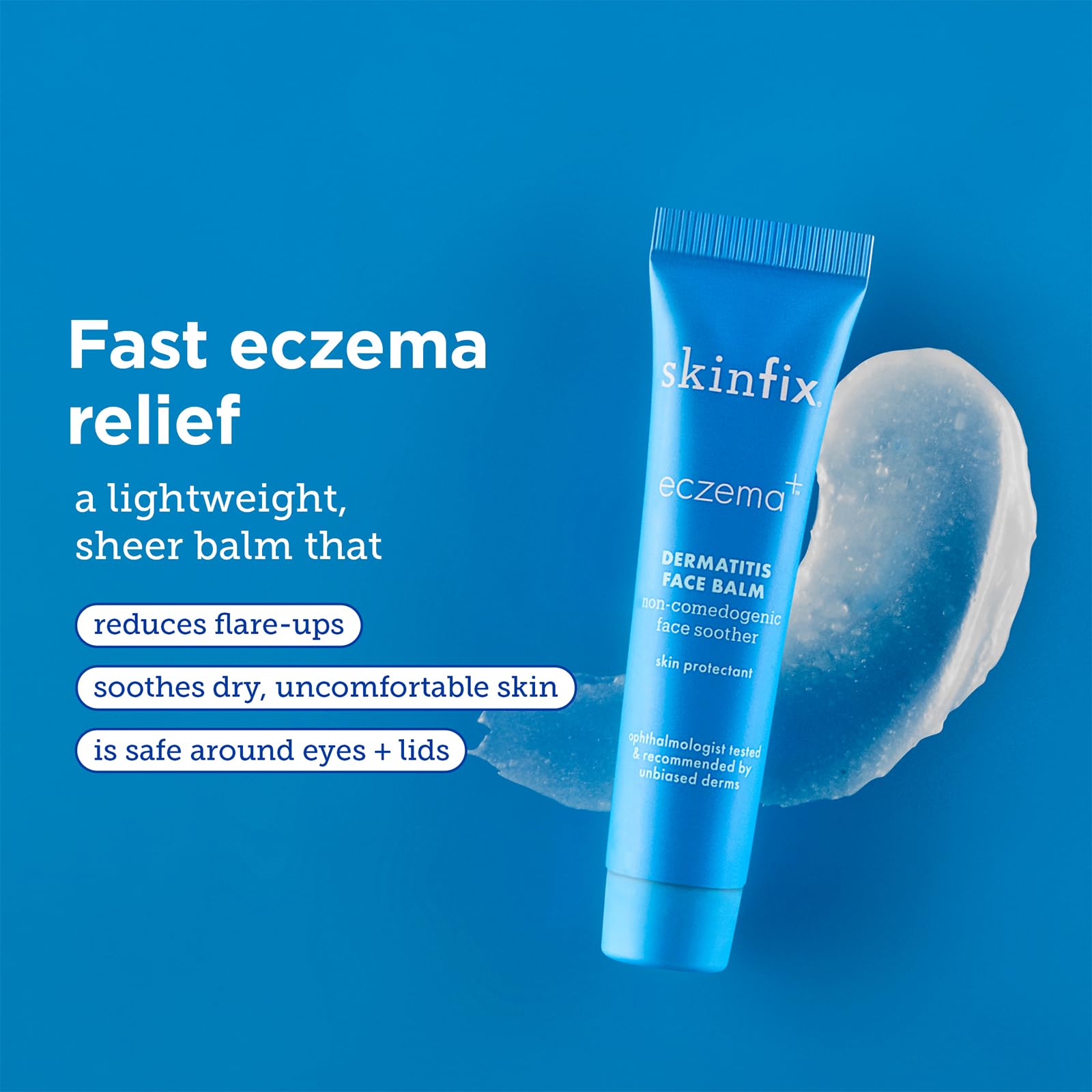 Skinfix Eczema+ Dermatitis Face Balm: Target Facial Dermatitis, Eczema & Dry Skin Patches, Concentrated Balm That Leaves Irritated Skin Soothed & Protected, 0.48 Fl Oz