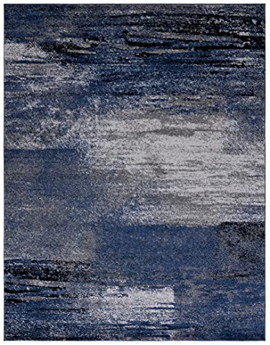 SAFAVIEH Adirondack Collection 8' x 10' Grey/Blue ADR112H Modern Abstract Non-Shedding Living Room Dining Bedroom Area Rug