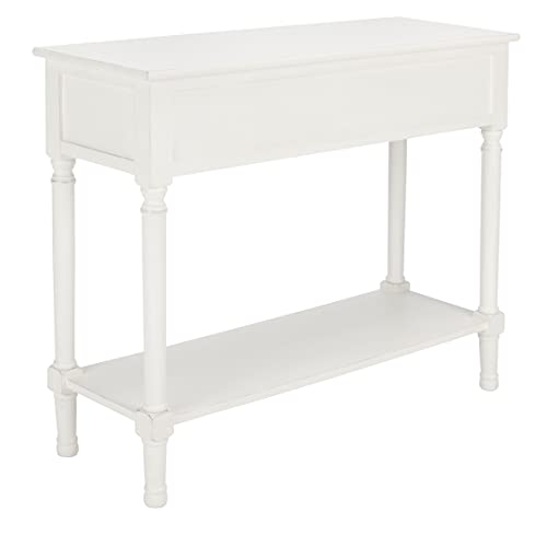 Safavieh Home Collection Allura Distressed White 2-Drawer Bottom Shelf Console Table