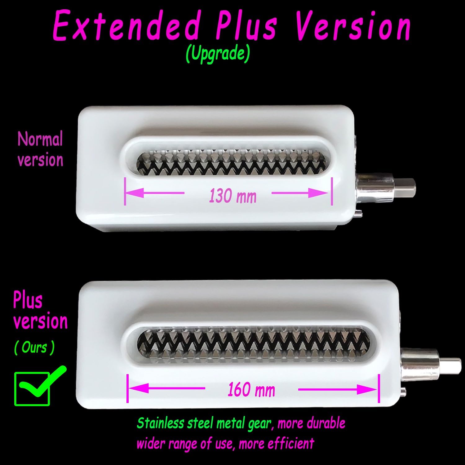 【PLUS】Meat Tenderizer for All KitchenAid and Cuisinart Household Stand Mixers- Mixers Accesssories Attachment with Stainless Steel Gears, White【Improved Extended New Version】