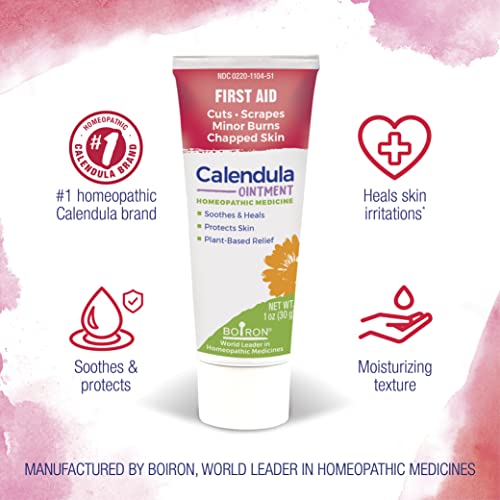 Boiron Calendula Ointment for Relief from Minor Burns, Cuts, Scrapes, and Insect Bites - 1 oz (Pack of 1)