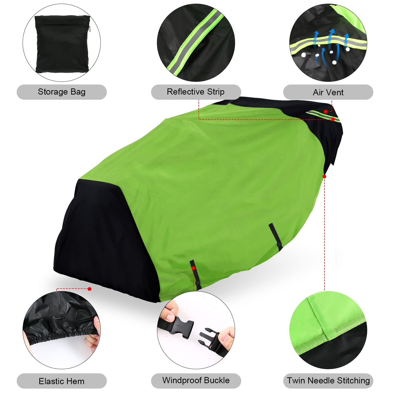 Riding Lawn Mower Cover with Bagger Attachment,Waterproof Heavy Duty Fits Up to 54”Mower Decks,600D Polyester Oxford UV and Water Resistant,Windproof Buckle Strapping Designed