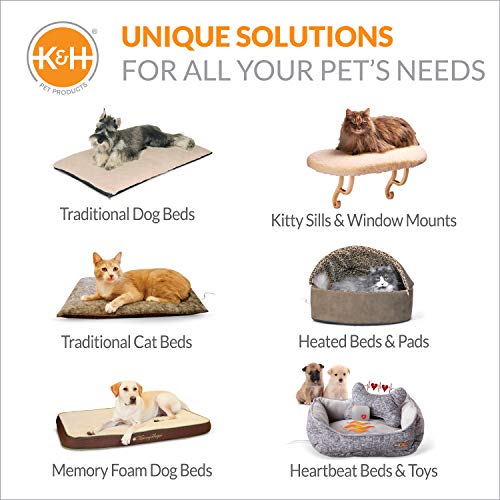 K&H PET PRODUCTS Pet Bed Warmer Gray X-Large 15.75 X 25.5 Inches