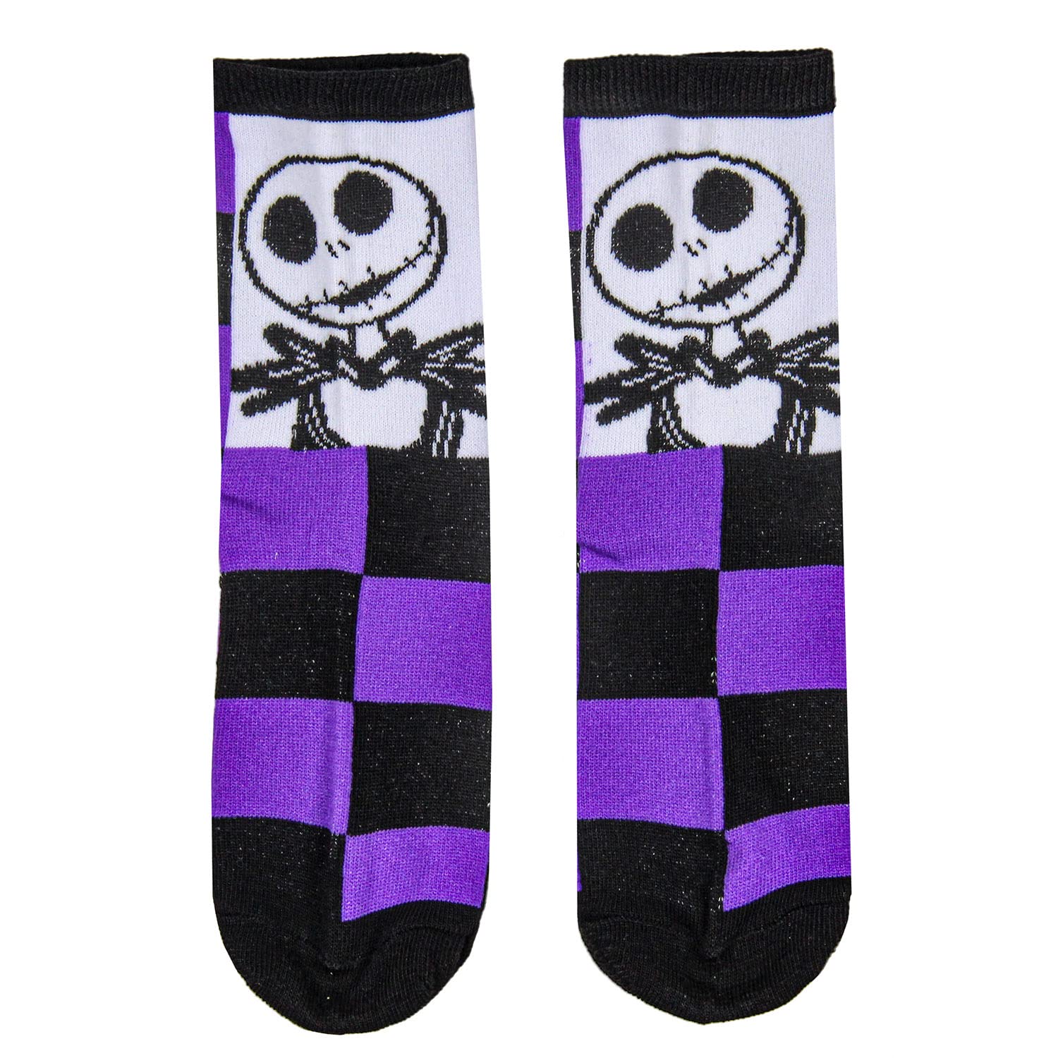 Bioworld The Nightmare Before Christmas Kids Jack Skellington and Zero Crew Socks 2 Pair