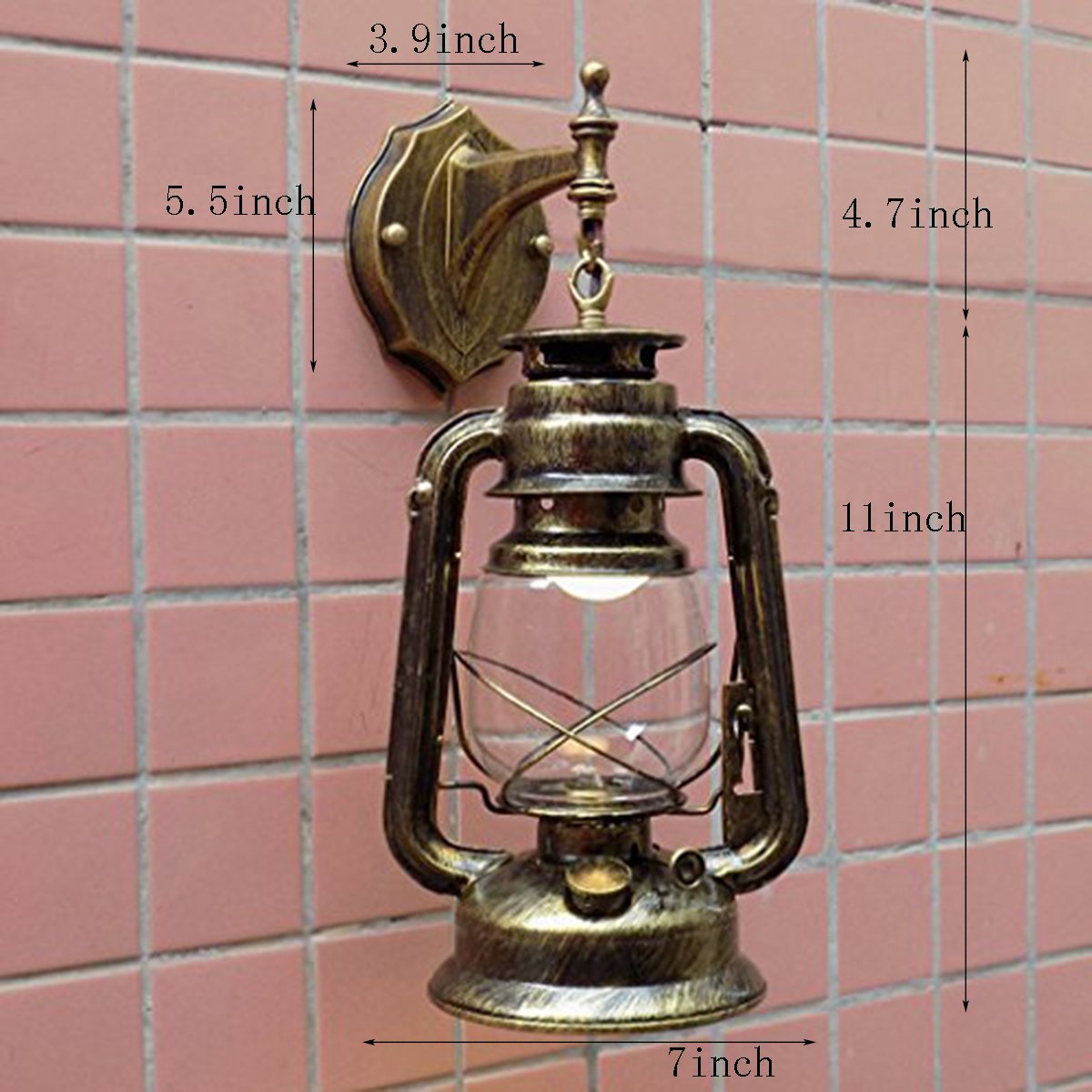 Lanterne Wall Sconces Retro Living Room Iron Lamp Lighting Single Head Kerosene Lamp Simple Garden Lights