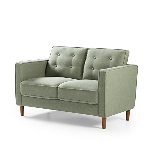 ZINUS Lauren Loveseat / Button Tufted Cushions / Easy, Tool-Free Assembly, Pear Green