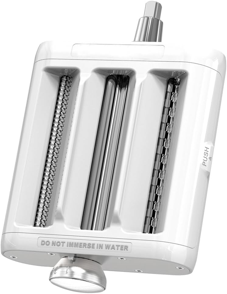 KitchenAid 3 in 1 Pasta Maker Set - Pasta Roller & Spaghetti/Fettuccine Cutter Attachments (White)