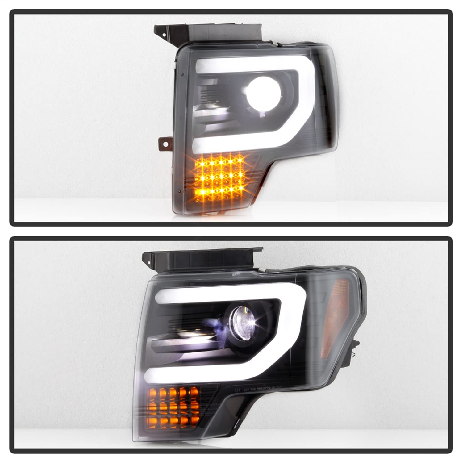 Spyder Apex - Projector Headlight (PRO-YD-FF15013AP-SEQ-BK)