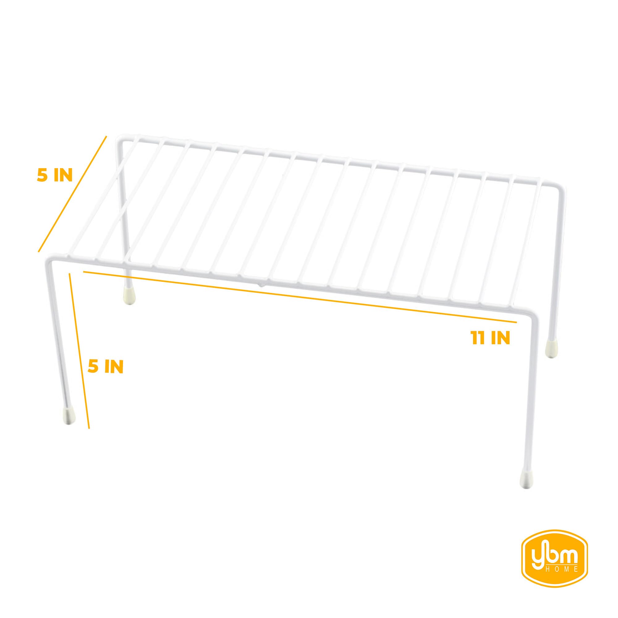 Ybm Home Wire Cabinet Helper Shelf Organizer, White 2554 (1, 12 in. L x 10 in. W x 5 in. H)