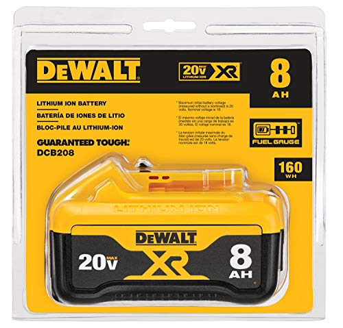 DEWALT 20V MAX* XR Battery, 8.0-Ah (DCB208)
