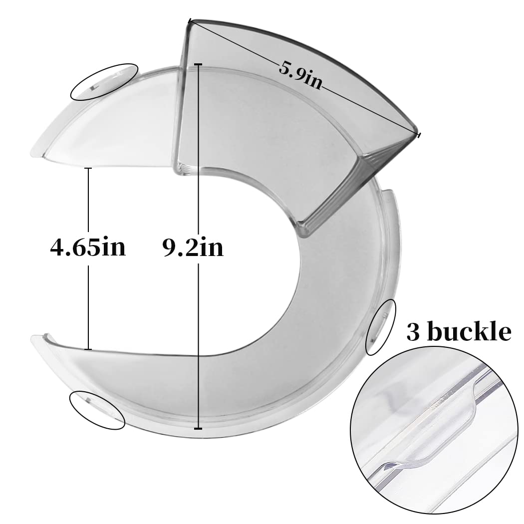 Veterger Replacement Parts Pouring Shield,Compatible with Kitchenaid 6 Quart tilt head stand mixer stainless steel bowls