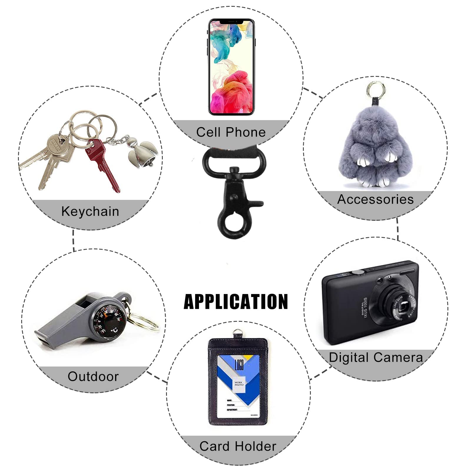 Yiflin Cute Wrist Lanyard for Keys, Keychain, Wallet, Id Holder, Cell Phone, Wristlet Lanyard Key Chain Holder(Black Leopard)