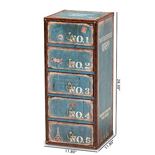 Baxton Studio Multipurpose Shelving and Cabinets, Blue