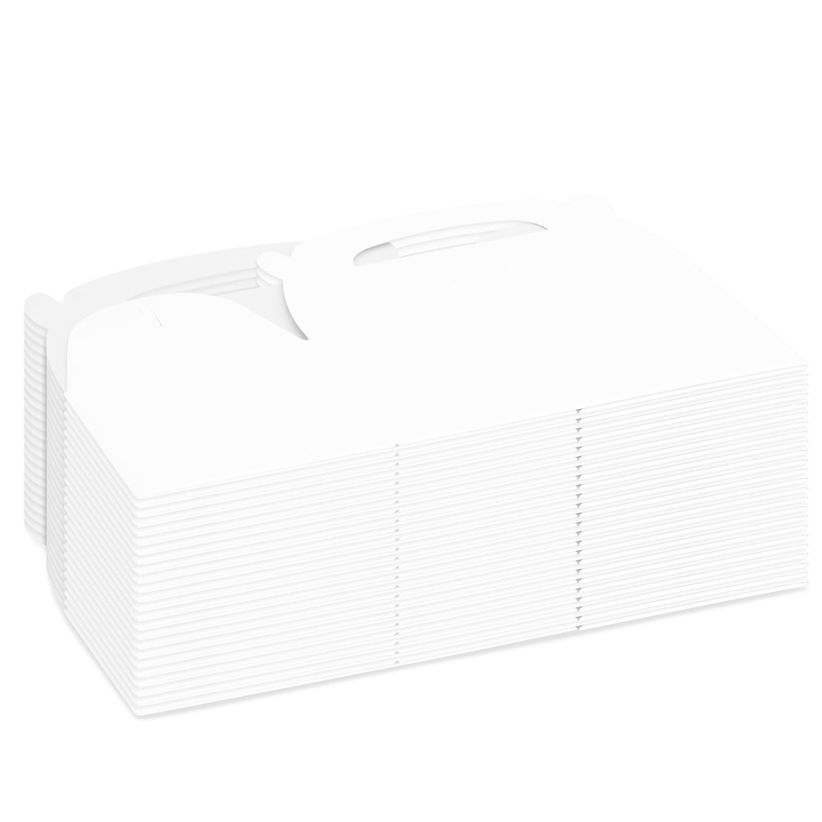 24 Pack White Gable Boxes for Party Favors, Goodies & Treats, Kids Birthday & Wedding, 6.2 x 3.5 x 3.5 In
