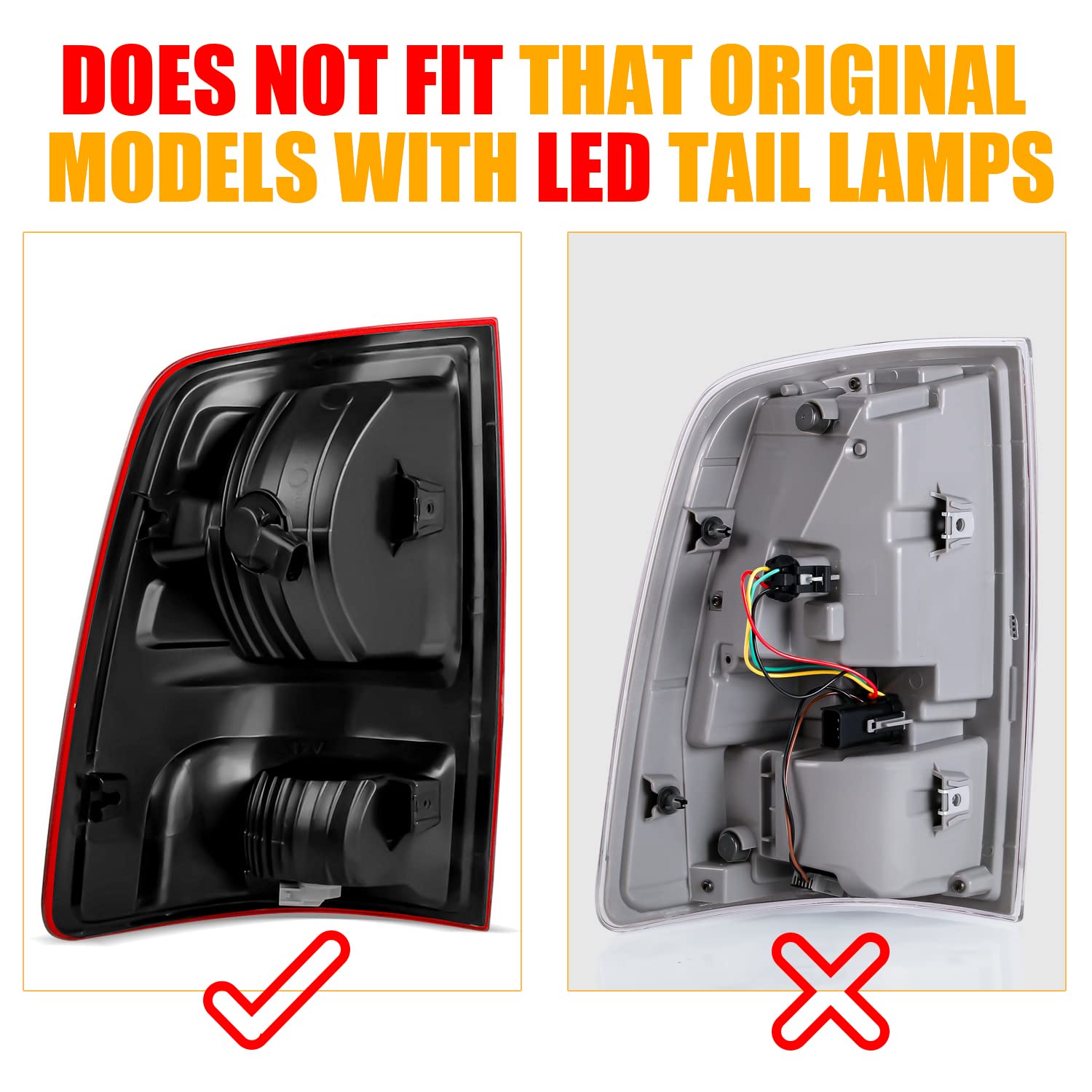 Wztepeng Ram Tail Light Compatible With 2009-2018 Dodge Ram 1500 2500 3500 Taillight With Bulb Inside (Driver And Passenger Side)