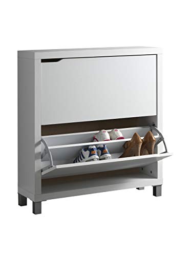 Baxton Studio Simms Shoe Cabinet, White