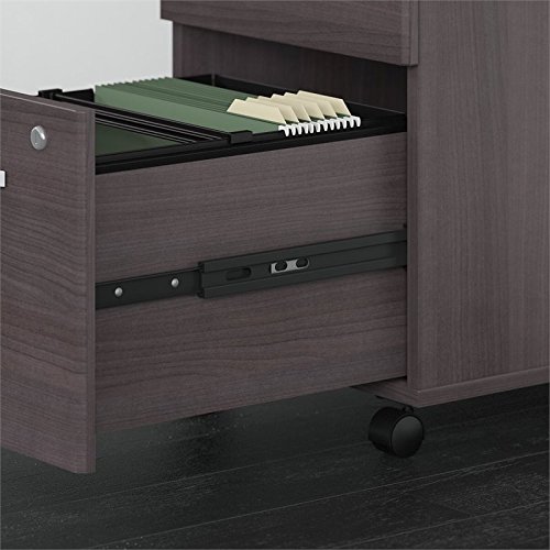 BUSH BUSINESS FURNITURE STC014SG Desk and File, 60W x 30D, Storm Gray