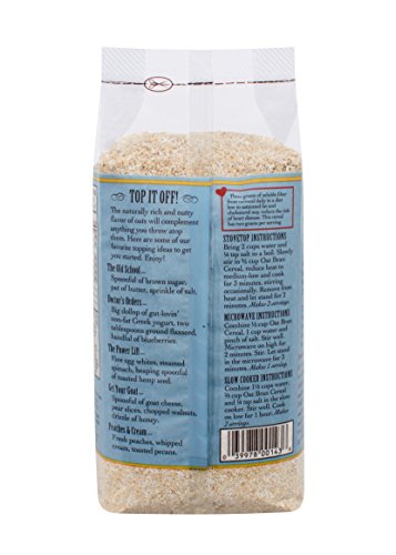 Bob's Red Mill Cereal Oat Bran, 18 Ounce (Pack of 4)