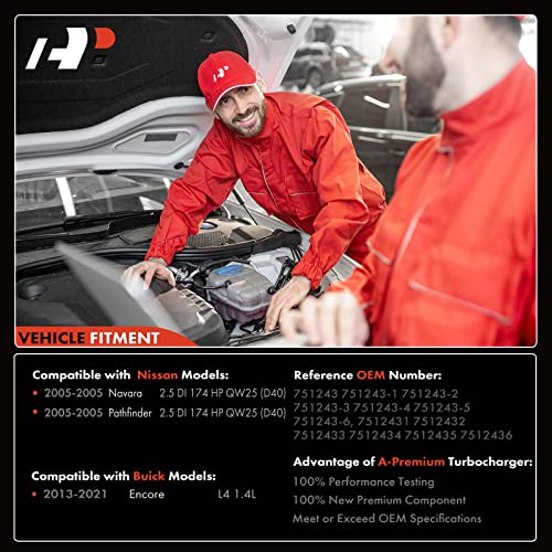 A-Premium Turbocharger Replacement for Nissan Pathfinder Navara 2.5 DI