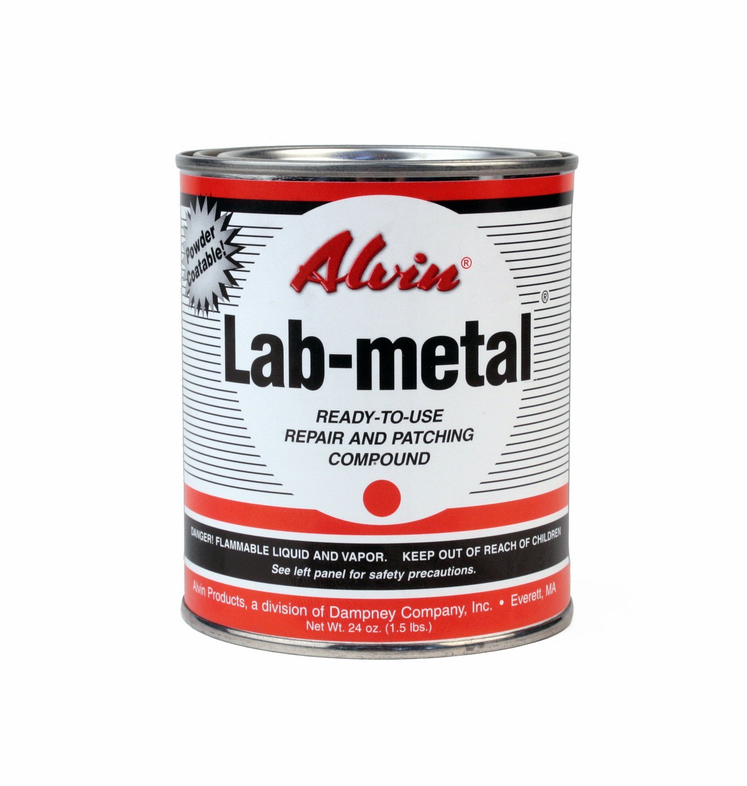 Alvin 24 oz Lab Metal & 16 oz Lab Solvent Kit Putty Dent Filler & Patching Compound Epoxy