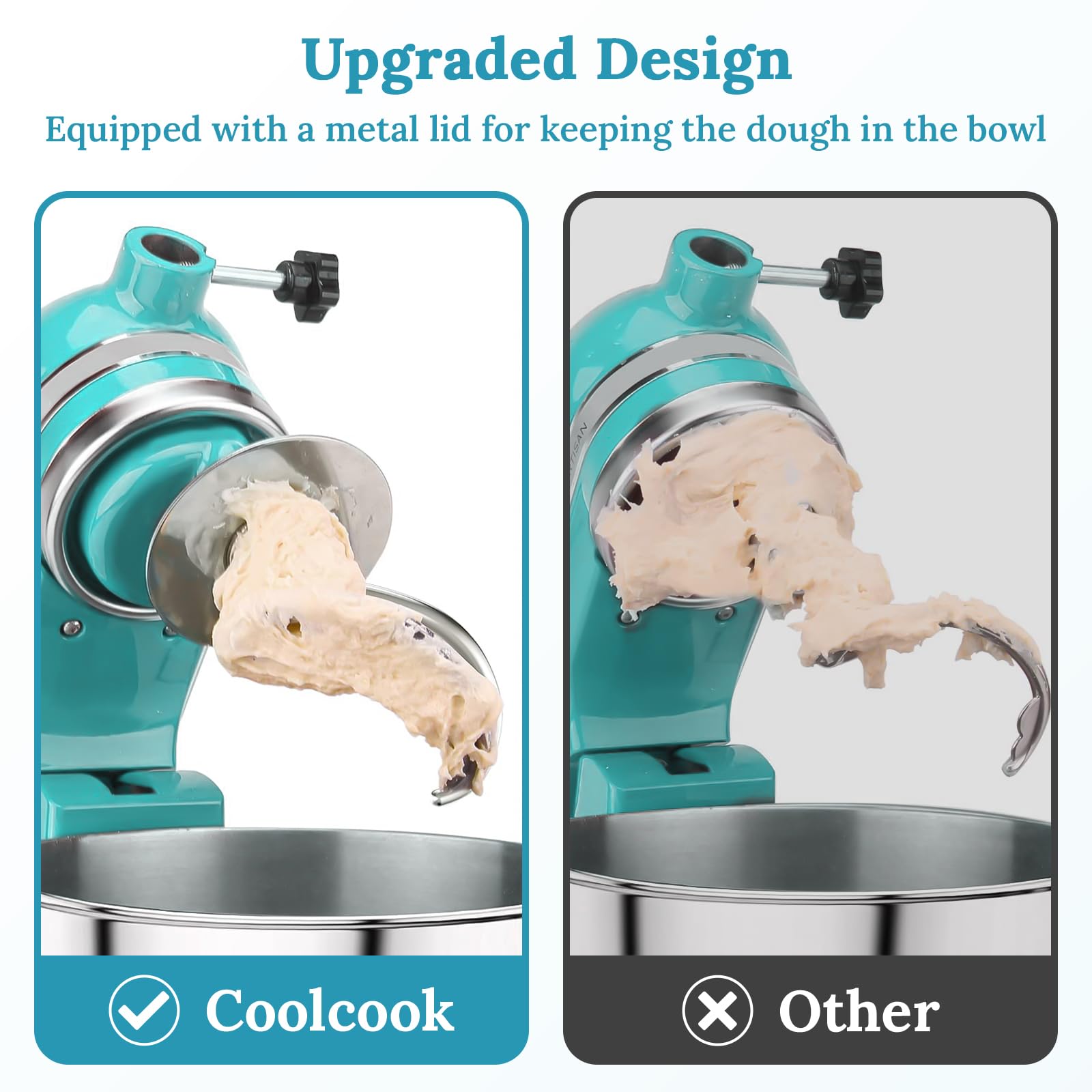 Coolcook Stainless Steel Dough Hook for Kitchenaid Stand Mixer, Fits 4.5-5Qt Tilt-Head Stand Mixer attachments for kitchenaid mixer, Dishwasher Safe for Kitchen aid Accessories and Attachments