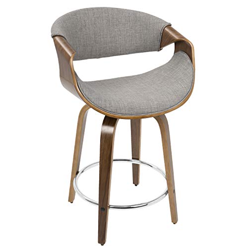 LumiSource 24 in. Curvini Counter Stool - Set of 2