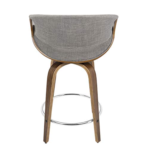 LumiSource 24 in. Curvini Counter Stool - Set of 2
