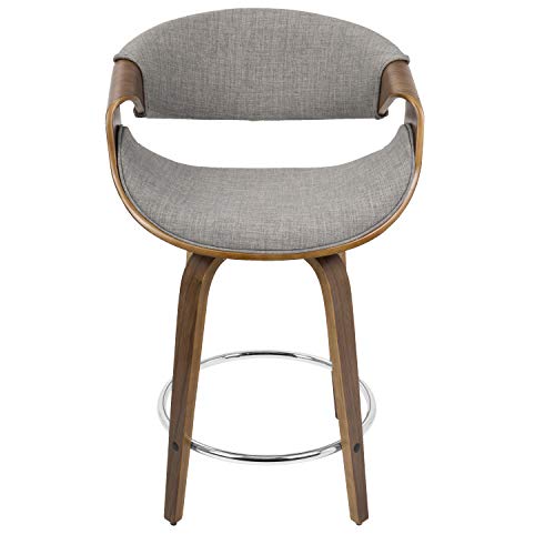 LumiSource 24 in. Curvini Counter Stool - Set of 2