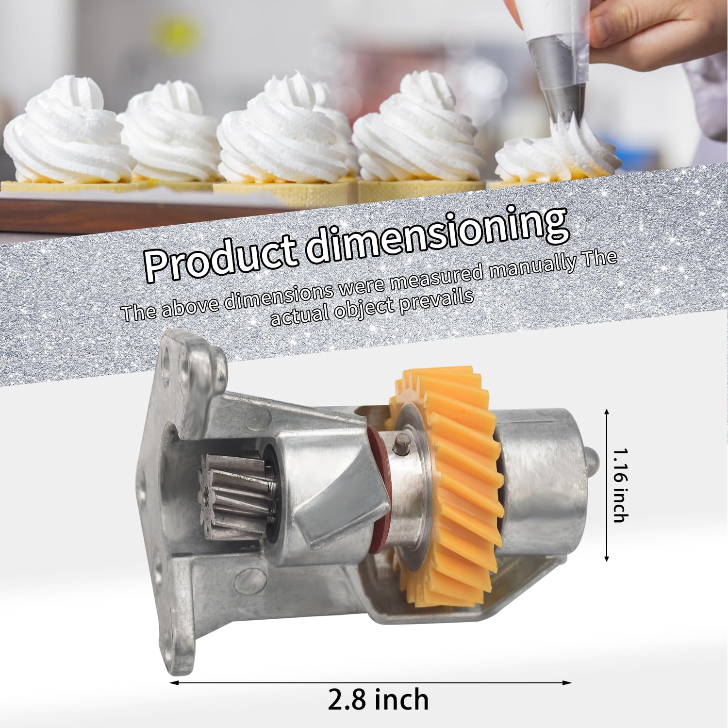 WP240309-2 240309-2 Worm Drive Gear & Bracket Kit for KitchenAid Stand Mixer EA734273 PS734273 AH734273 4162100 4162101 4169907 4169941 4170007 4176130 949544