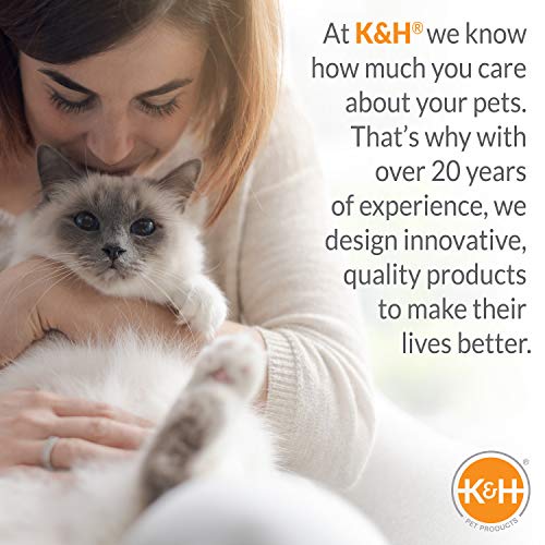 K&H Pet Products Thermo-Kitty Fashion Splash Heated Pet Bed Large Blue 16"x 22" 7W