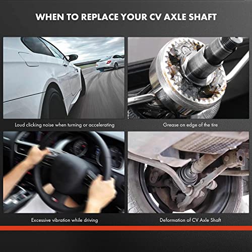 A-Premium Axle Shaft Assembly Compatible with Volvo C70 2001-2007, S70 2000, V70 2000, Automatic Transmission, Front Right Passenger Side, Replace# 1700-206326