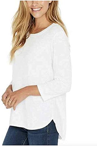 Kirkland Signature Ladies' Cotton Slub Tee (White, XX-Large)